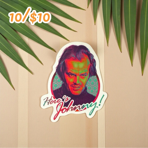 Design | The Shining Heres Johnny Horror Sticker | Poshmark